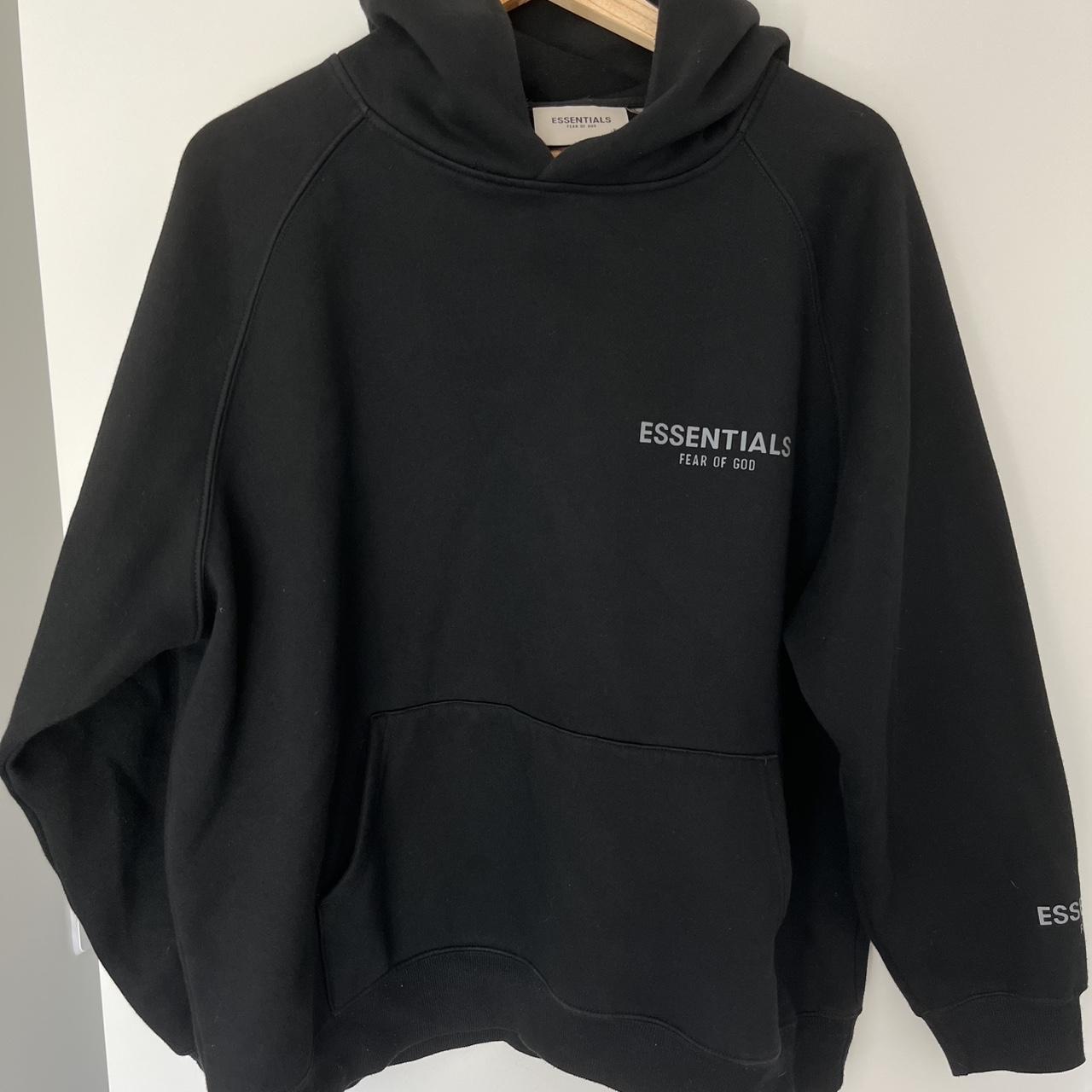 Essentials FOG hoodie Size L Black Great condition... | Depop