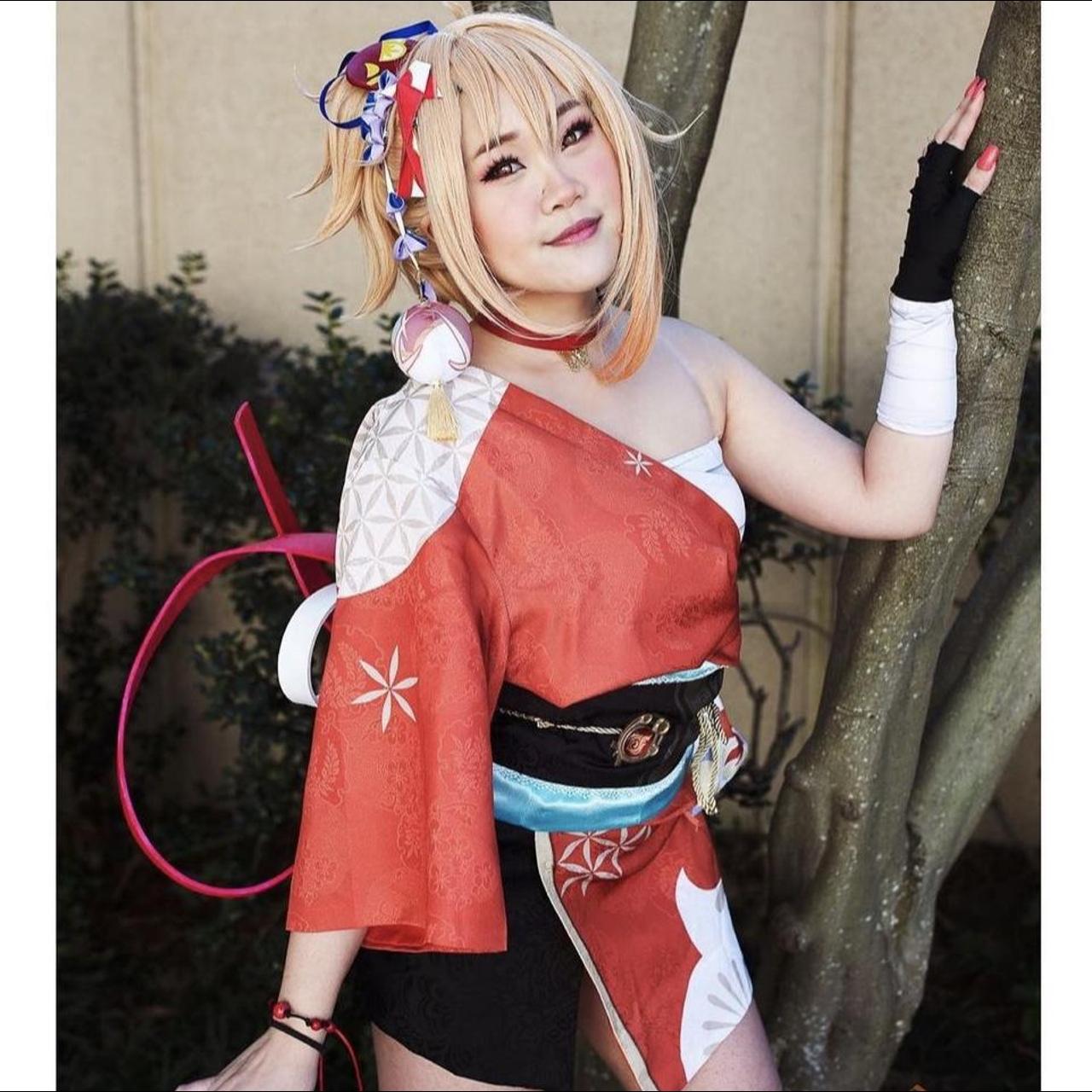 Genshin Impact Yoimiya Naganohara cosplay costume!... - Depop