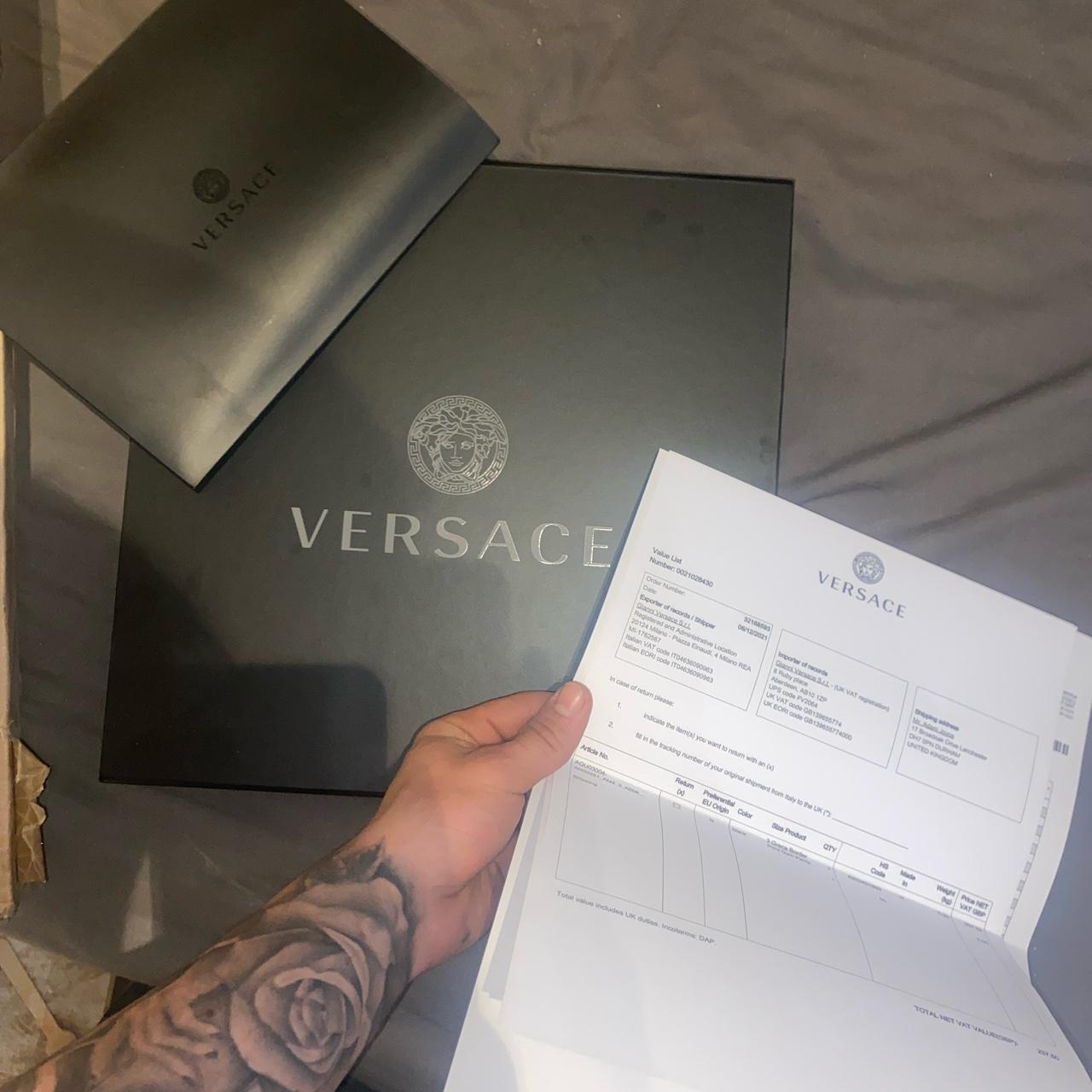 versace greca border gym pants, size 3 (small)... - Depop