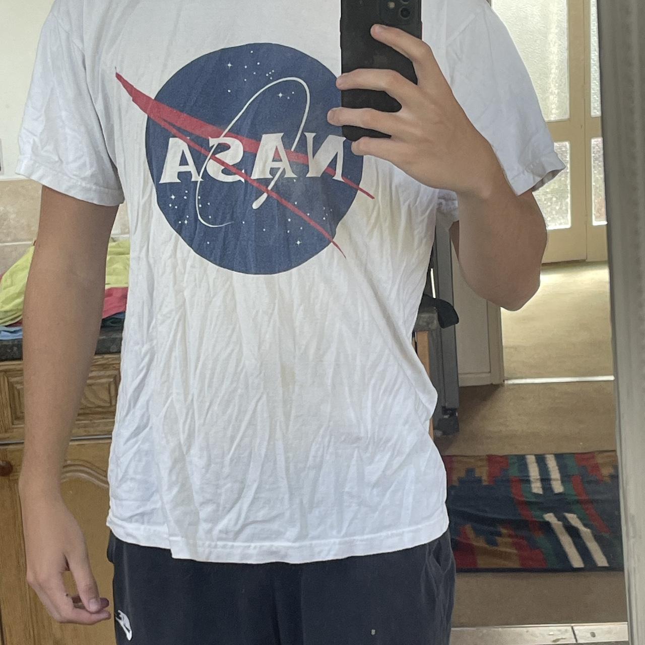 White NASA t shirt No tag but would assume it a... - Depop