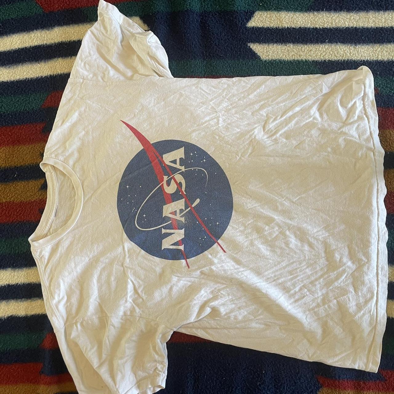 White NASA t shirt No tag but would assume it a... - Depop