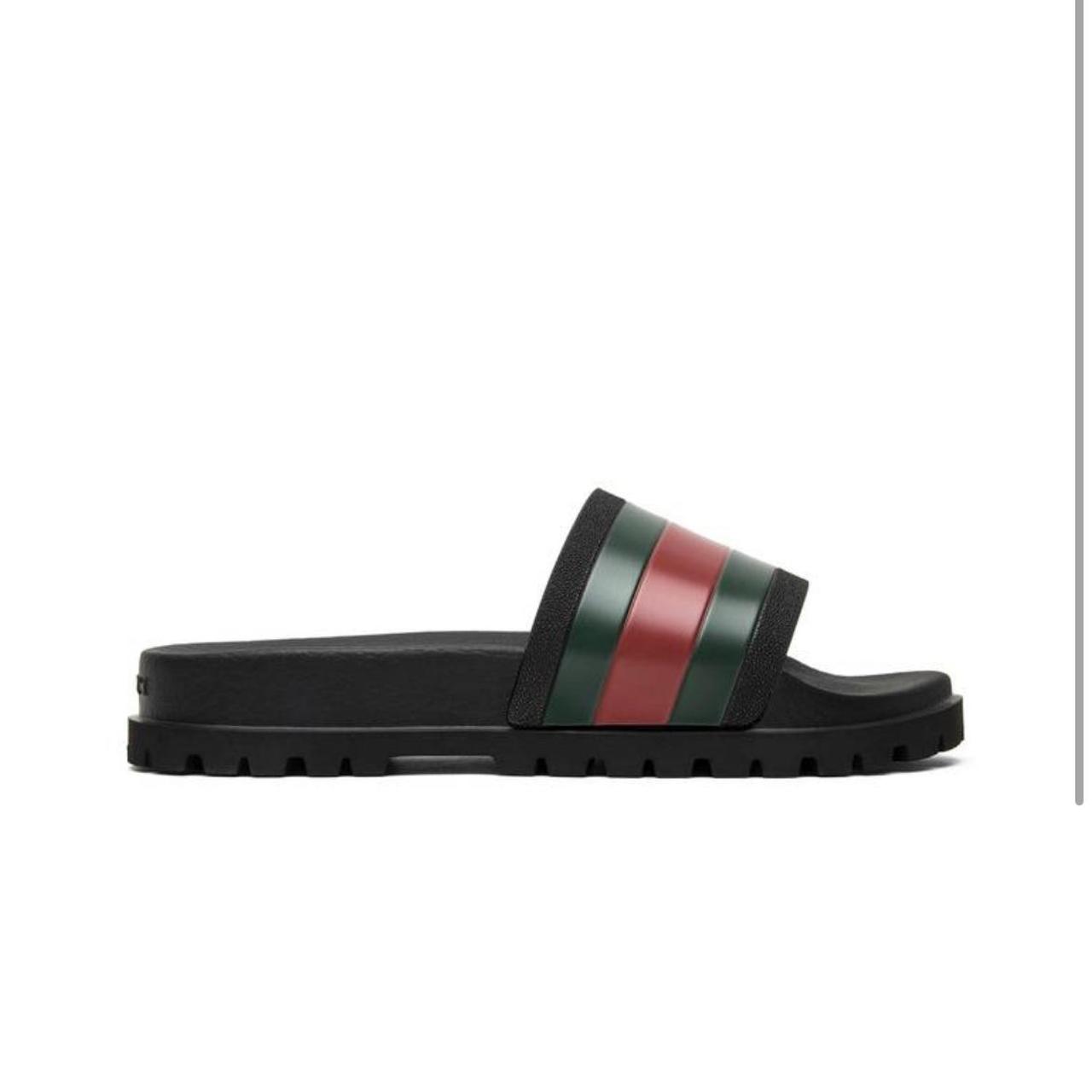 Gucci Men's Black Slides | Depop