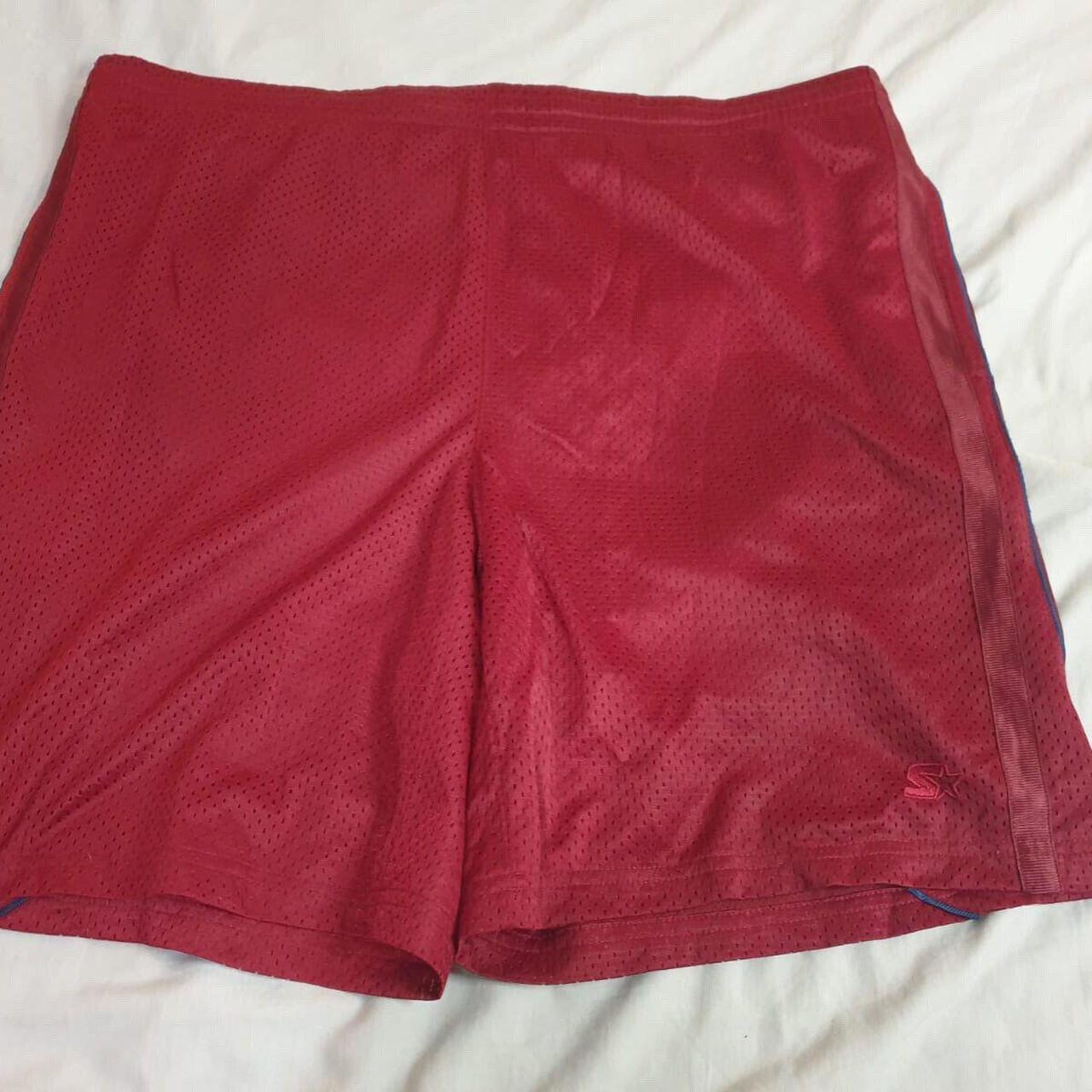 STARTER Mens Sport Shorts Large Red Polyester Sports... - Depop