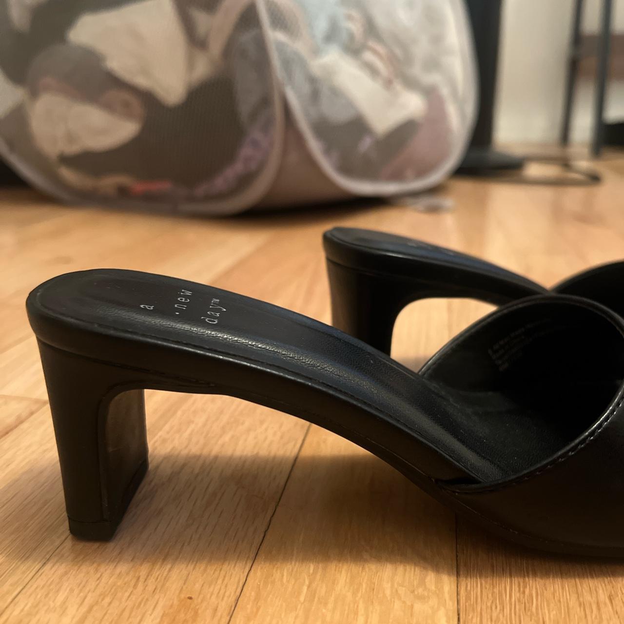 Worn oncr - black mini heels - Depop