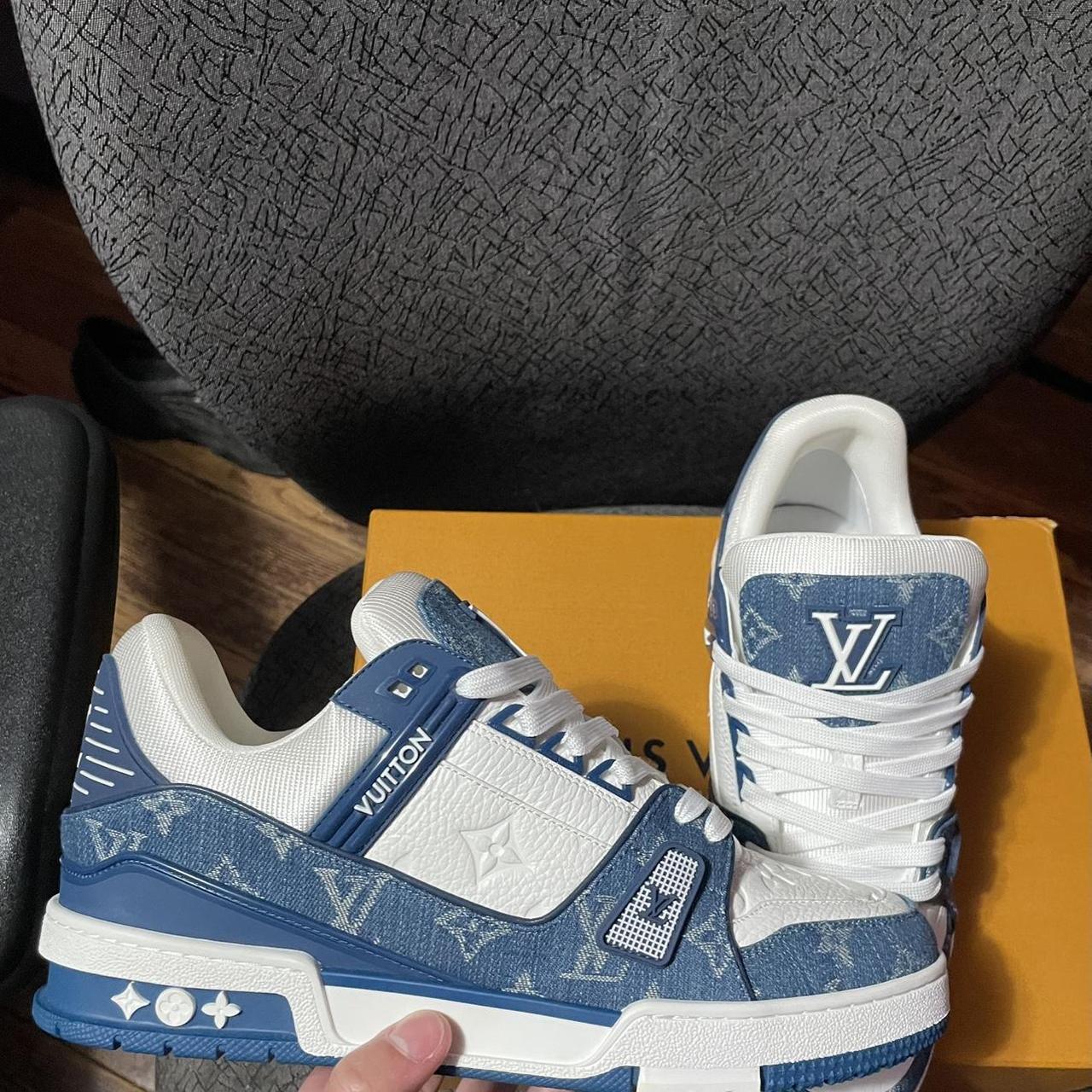 Light Blue LV shoes #LV #Shoes #Designer #Blue... | Depop