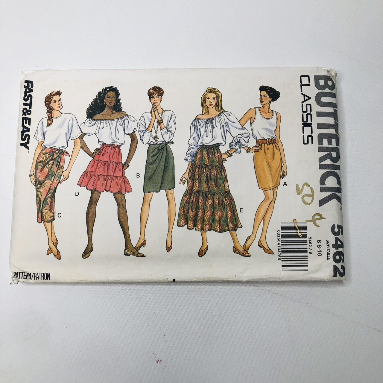 VTG 1991 Butterick Classics Sewing Pattern 5462, 5... - Depop