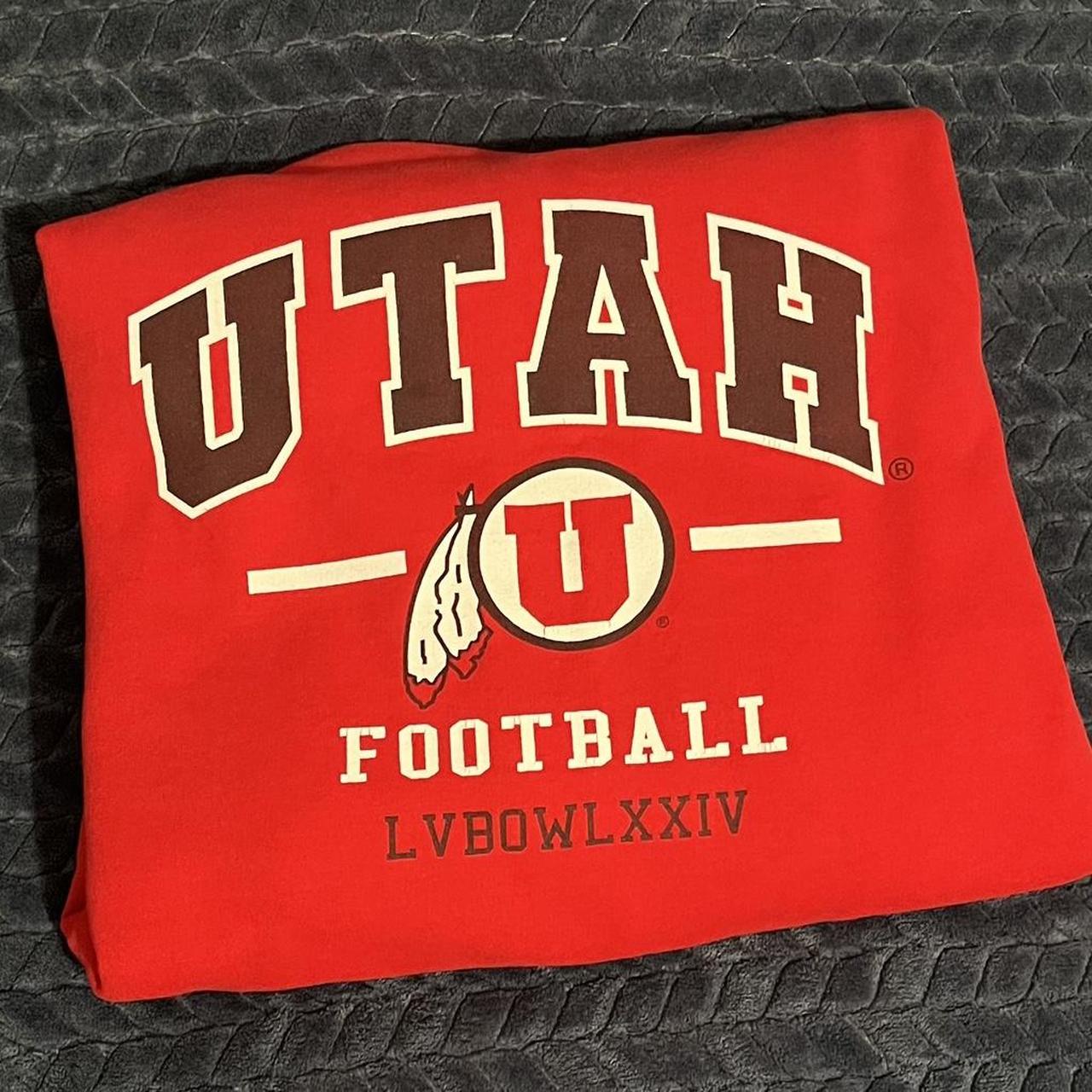 Red vintage Utah Football sweater size XL in great... - Depop