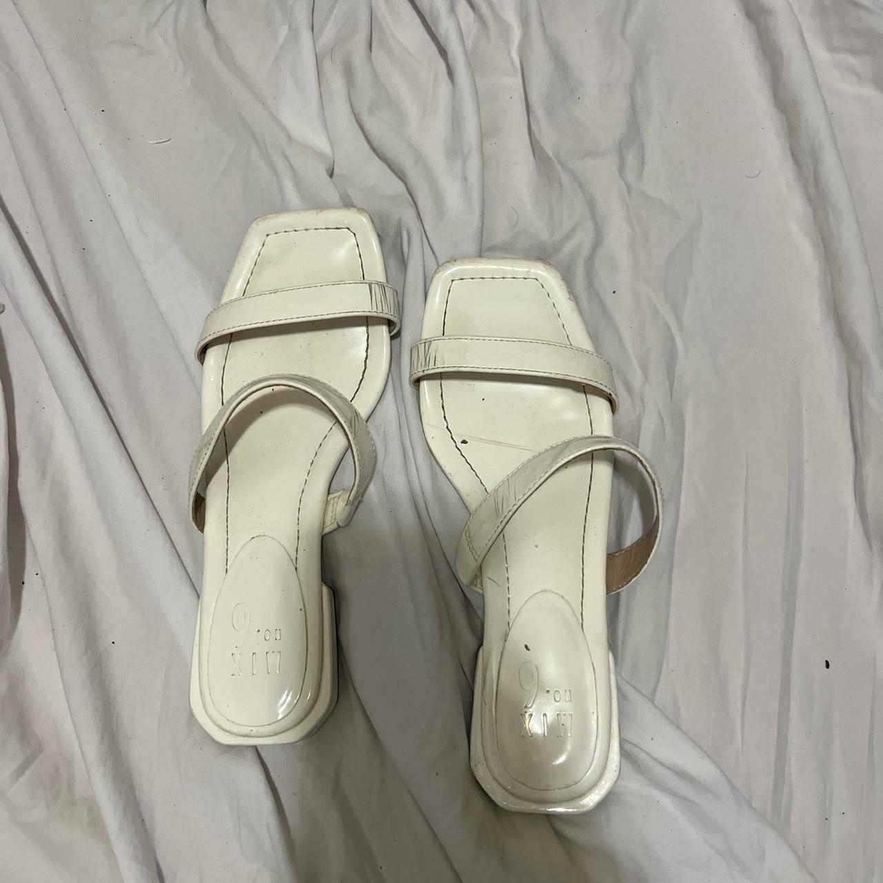 White sandals Slightly scuffed but it can come off... - Depop
