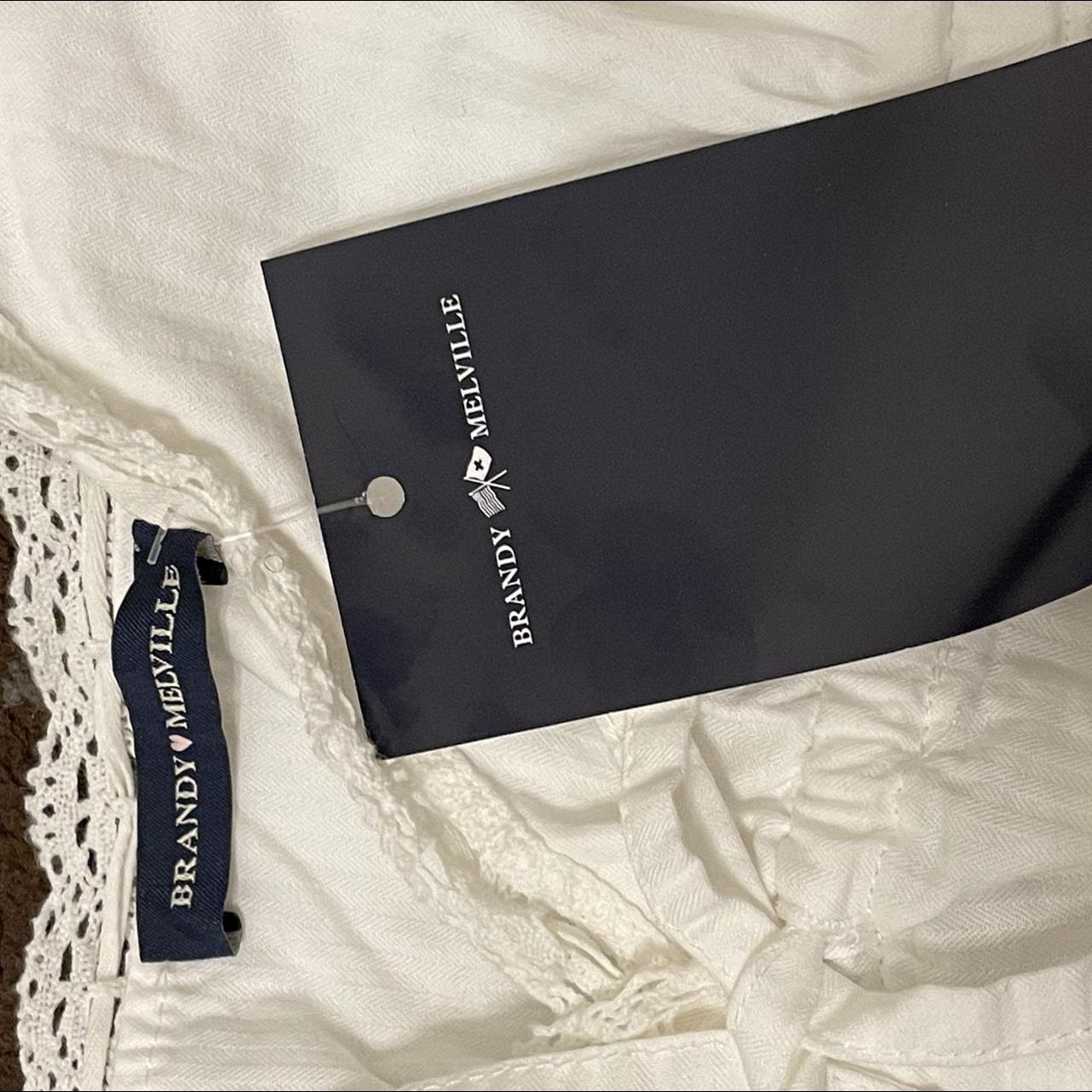 brandy melville edith cotton lace tank fits a small,... - Depop