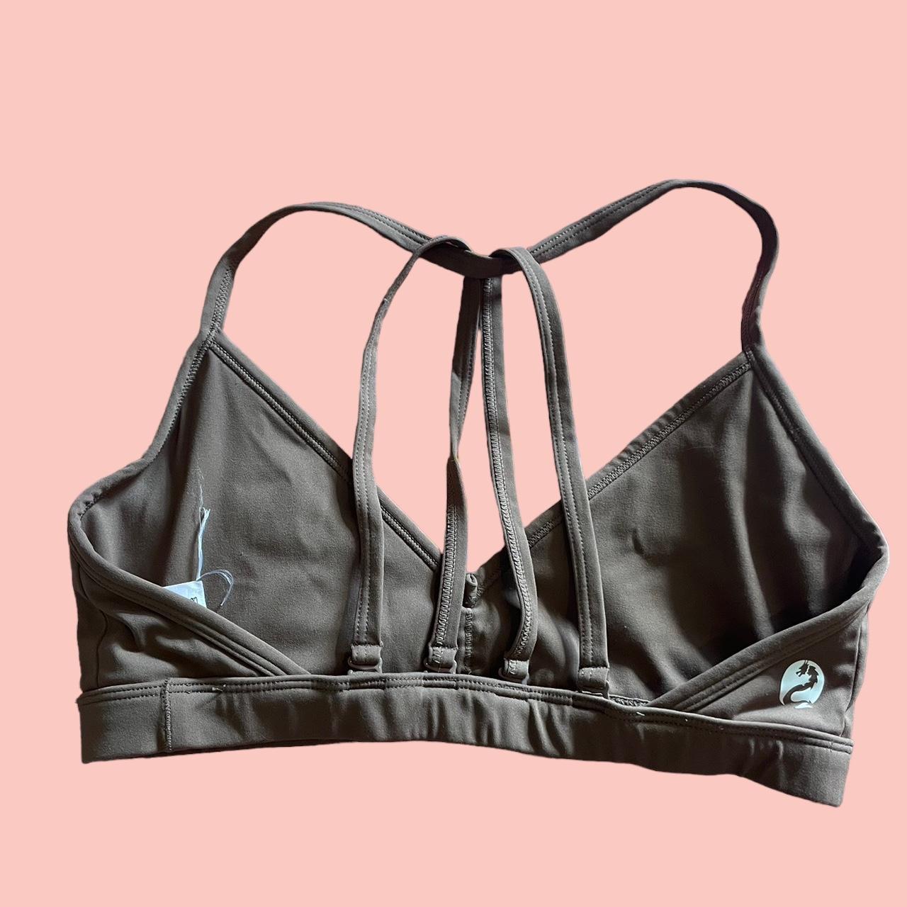 Aurola Brown sports bra with adjustable... - Depop
