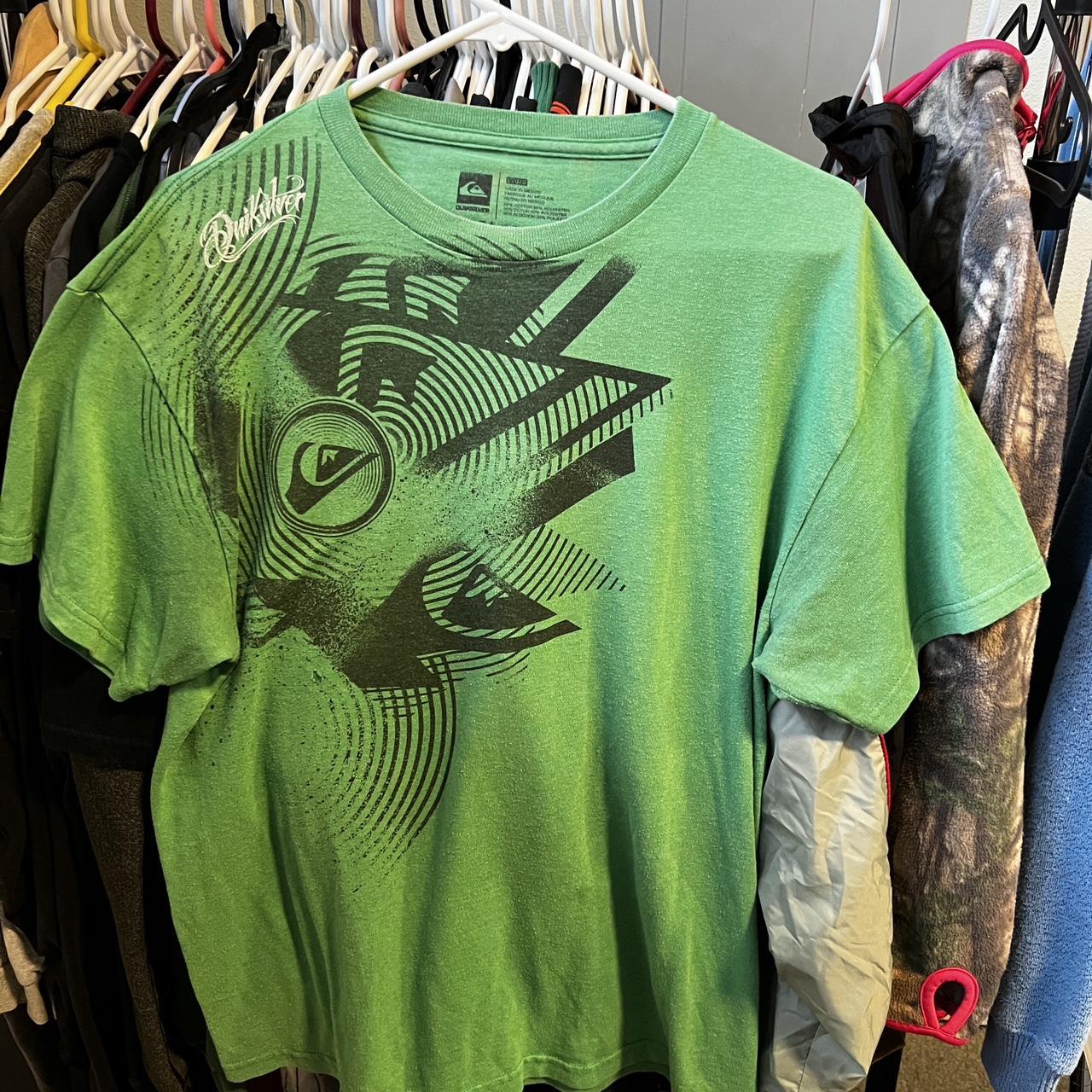 Quicksilver AOP T-shirt -tagged Large #quicksilver... - Depop