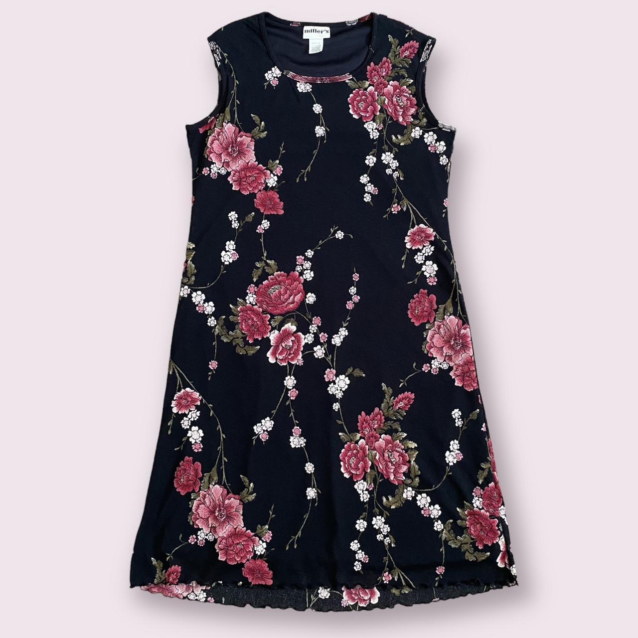 Stunning vintage 90s / y2k floral mesh midi dress by... - Depop