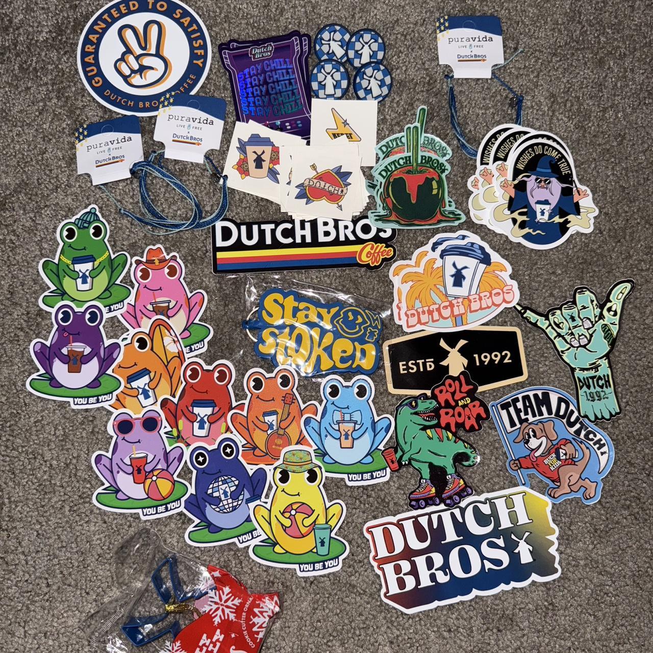 Dutch Bros!! Stickers, keychain, tattoos, bracelets,... | Depop