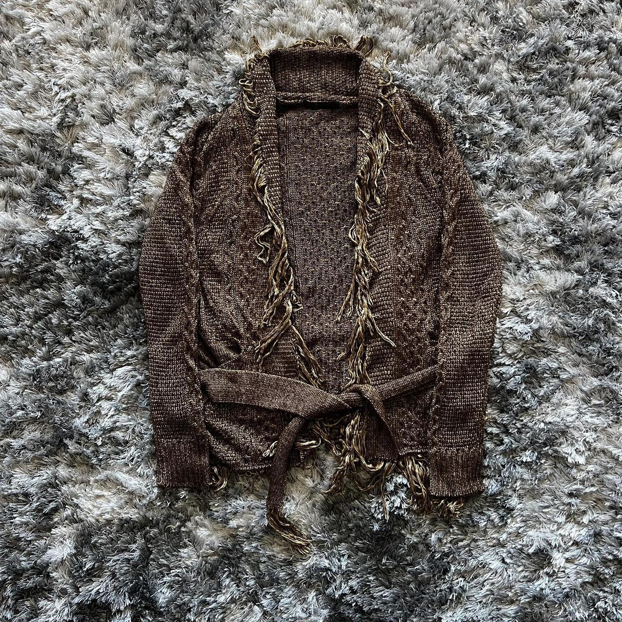 Beautiful Roarguns Tassle Cardigan Sweater w/ Thumb... - Depop