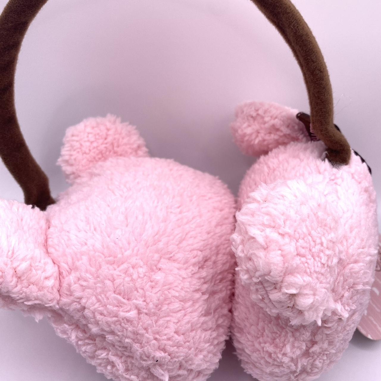RARE Korilakkuma Fluffy Ear Muffs Pink Condition is... - Depop