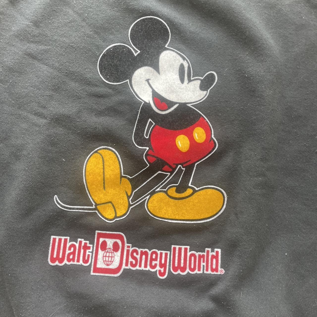 Vintage 80s Mickey Mouse Walt Disney World crew... - Depop