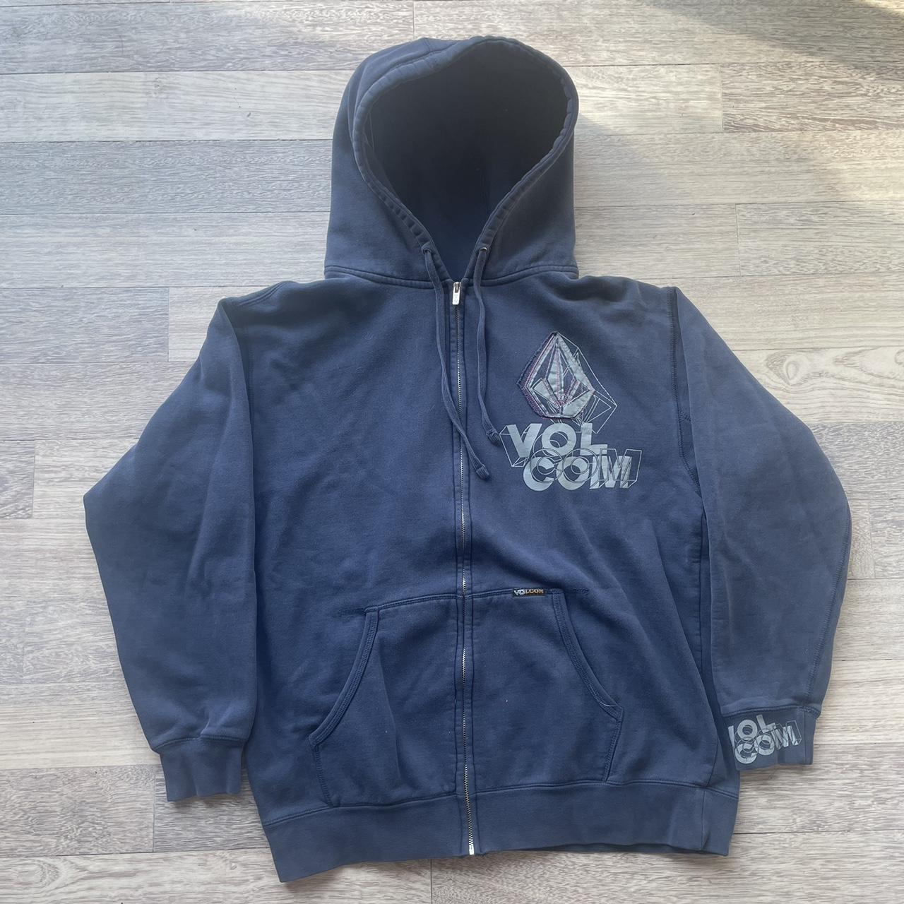 Vintage 90s/y2k Volcom zip up surf hoodie. Super... - Depop