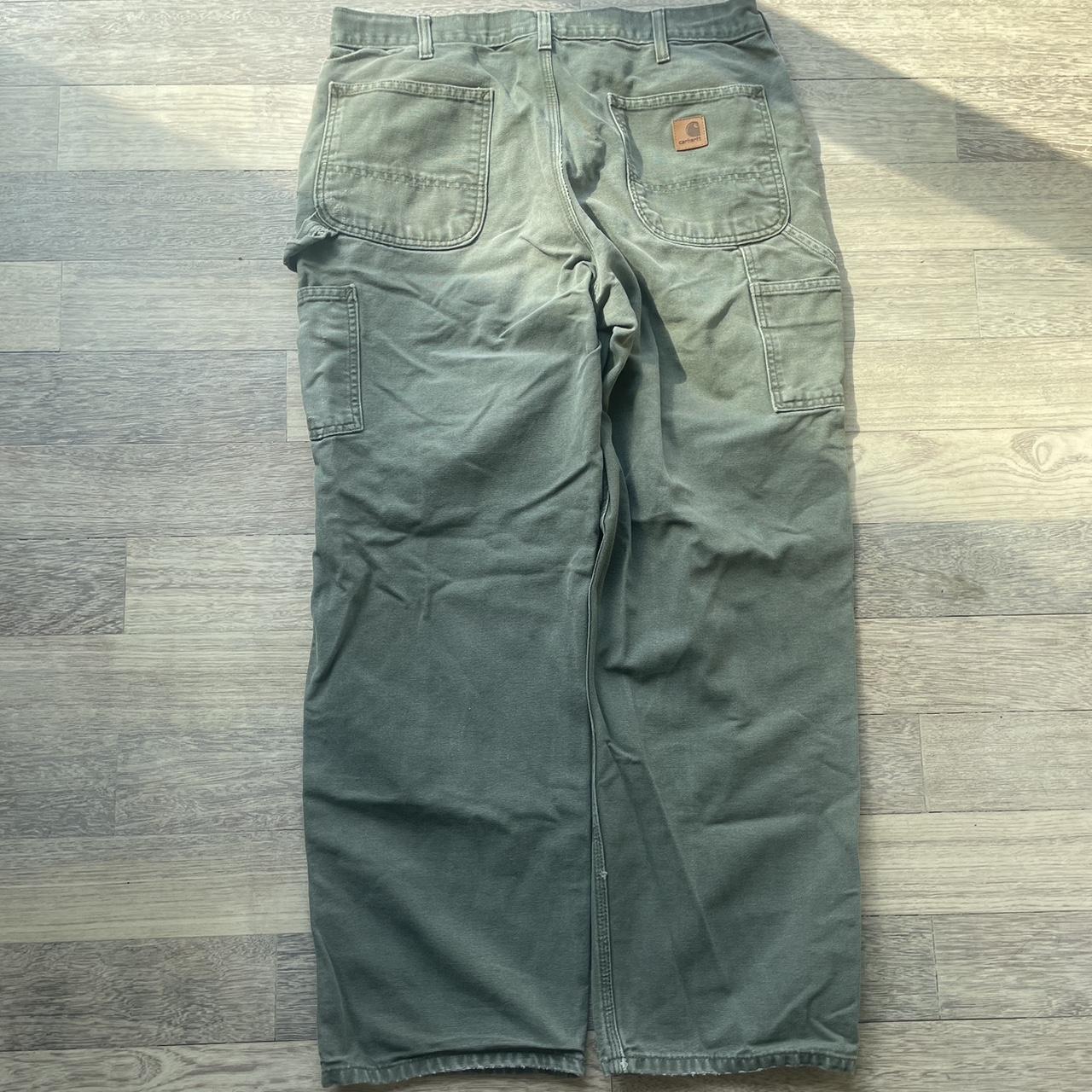 Vintage forrest green Carhartt carpenter pants. Nice... - Depop