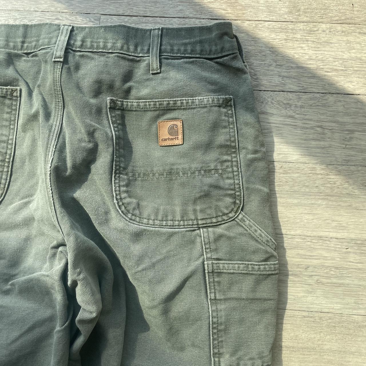 Vintage forrest green Carhartt carpenter pants. Nice... - Depop