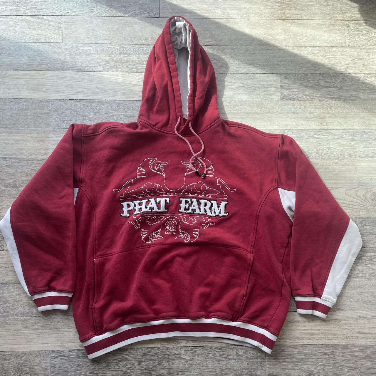 Vintage 00s y2k Phat Farm hoodie. Super sick design,... - Depop