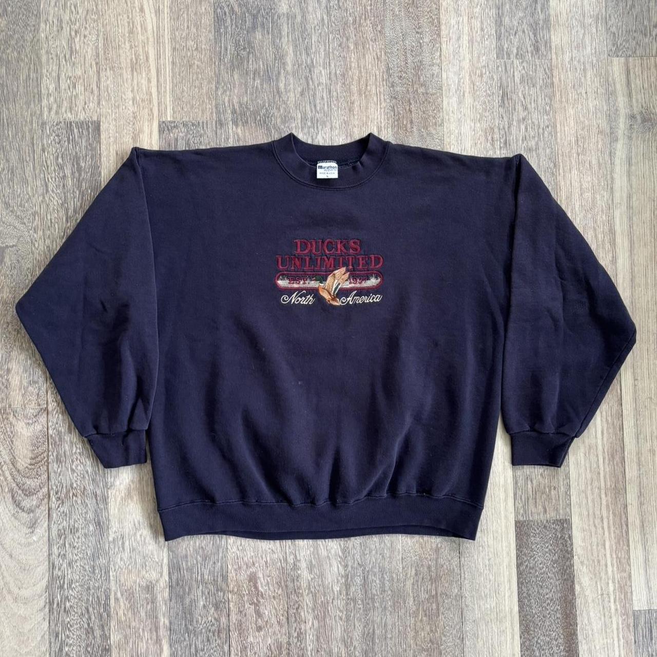 Vintage 90s Ducks Unlimited nature duck crew neck... | Depop