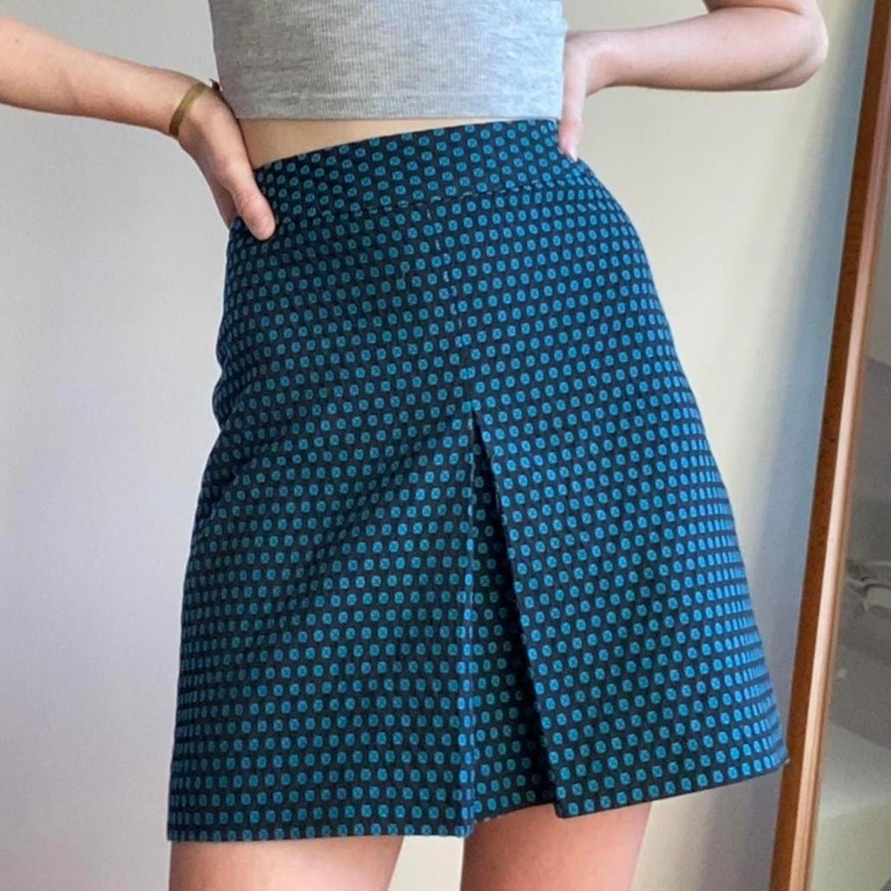 LOFT GEOMETRIC PRINT SKIRT MOD VIBES SIDE... - Depop
