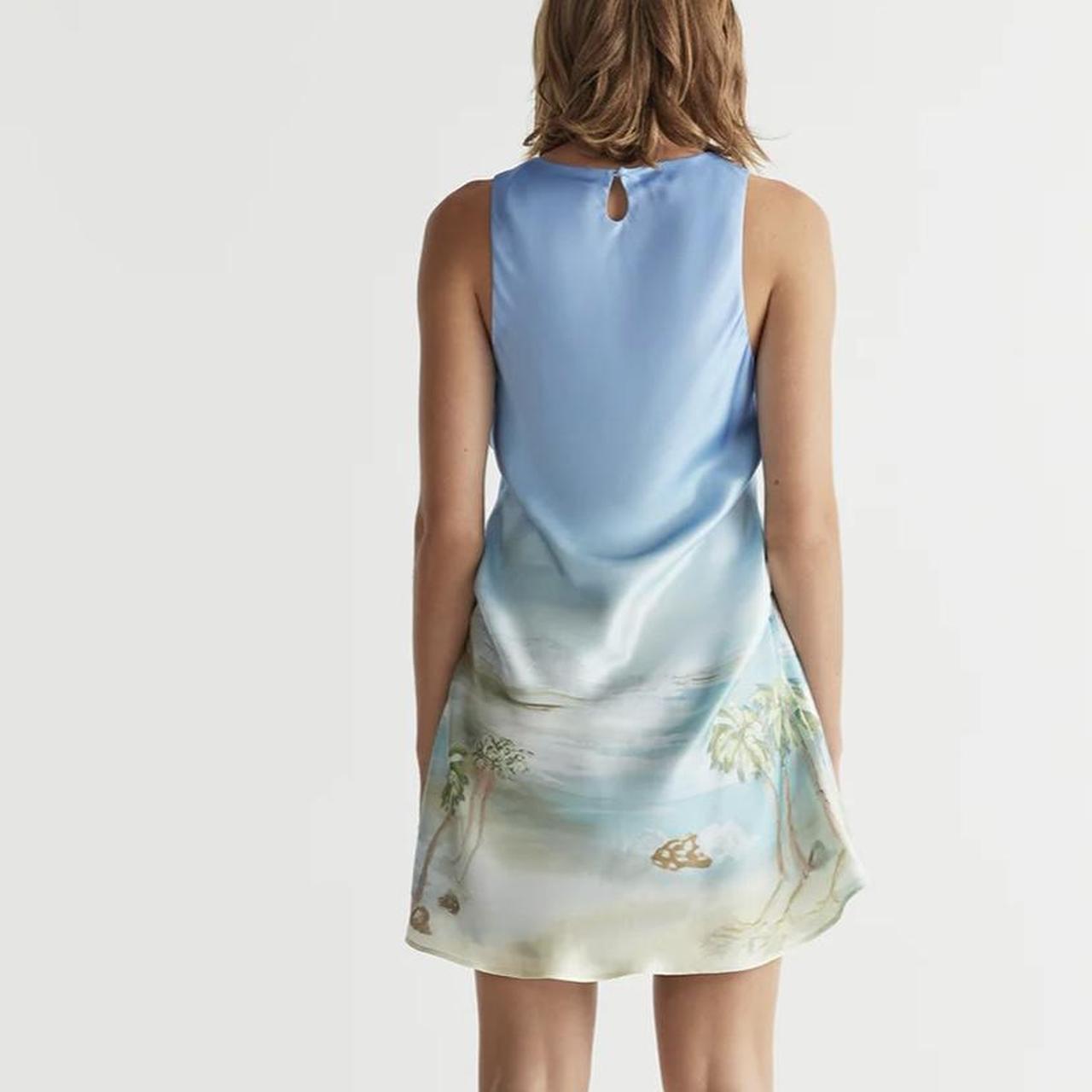 ANTIPODEAN high tide dress 100% silk Hand painted... - Depop