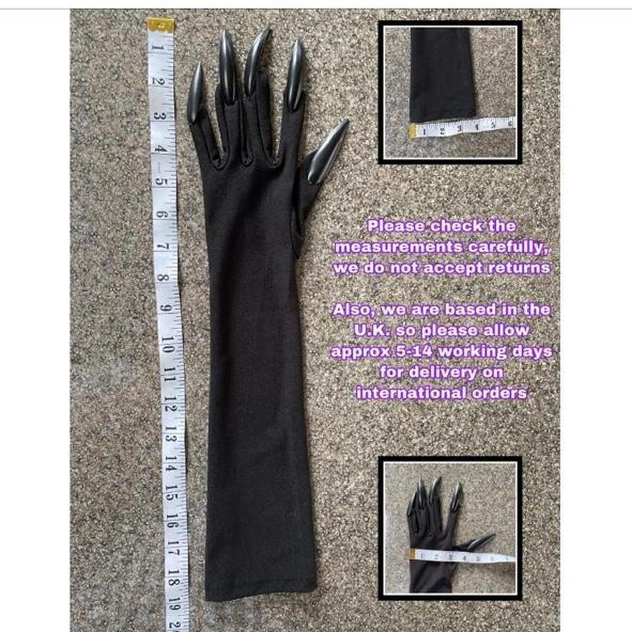 Renaissance gloves, matte black gloves with red... - Depop