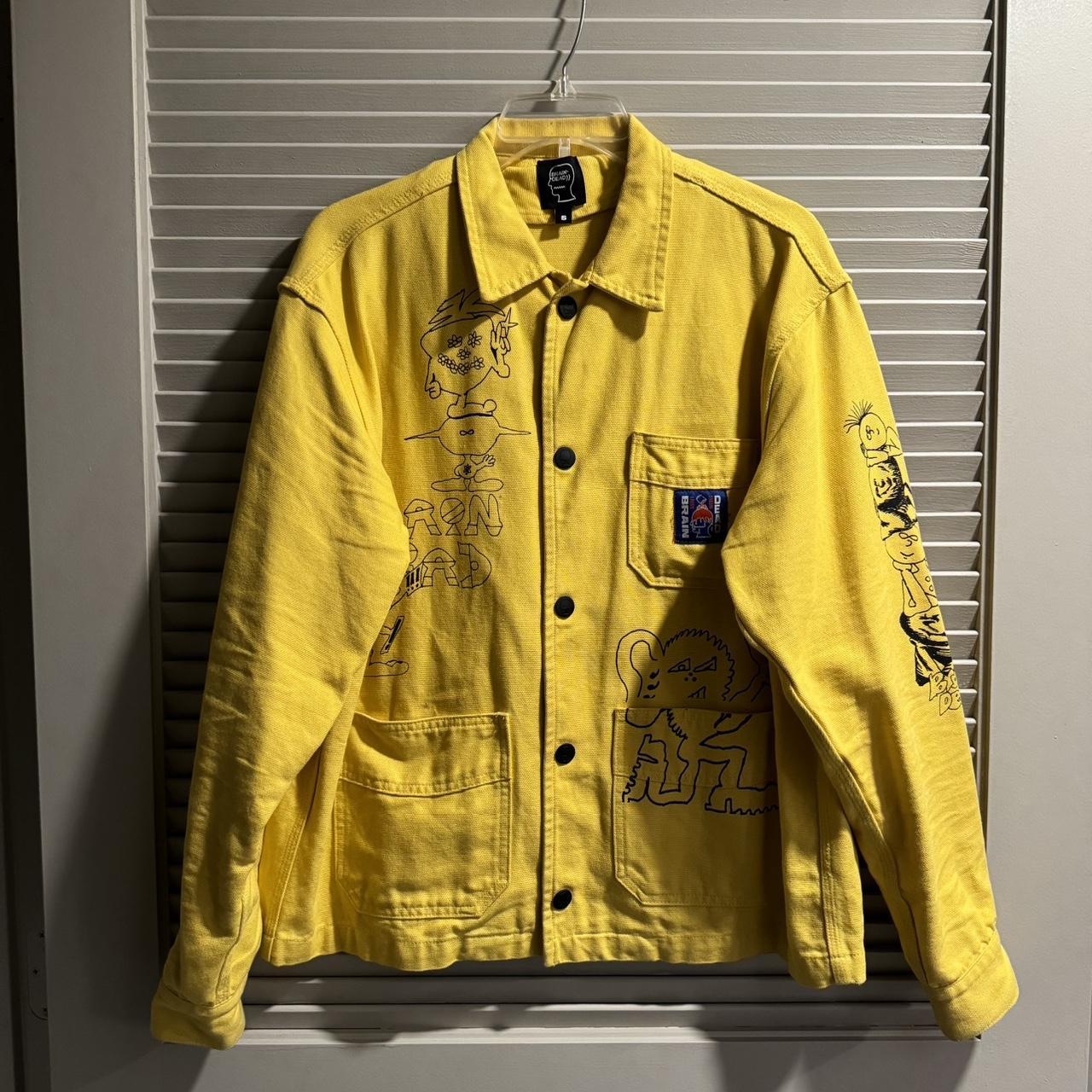 Yellow Braindead Work Jacket - Depop