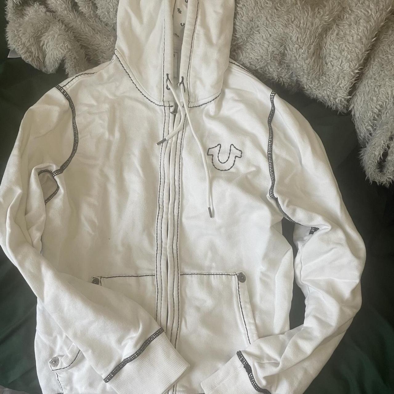 true religion jacket white - Depop