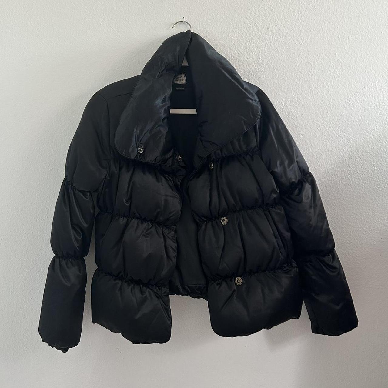 Vintage Old Navy Black Puffer Jacket Size: M small... - Depop