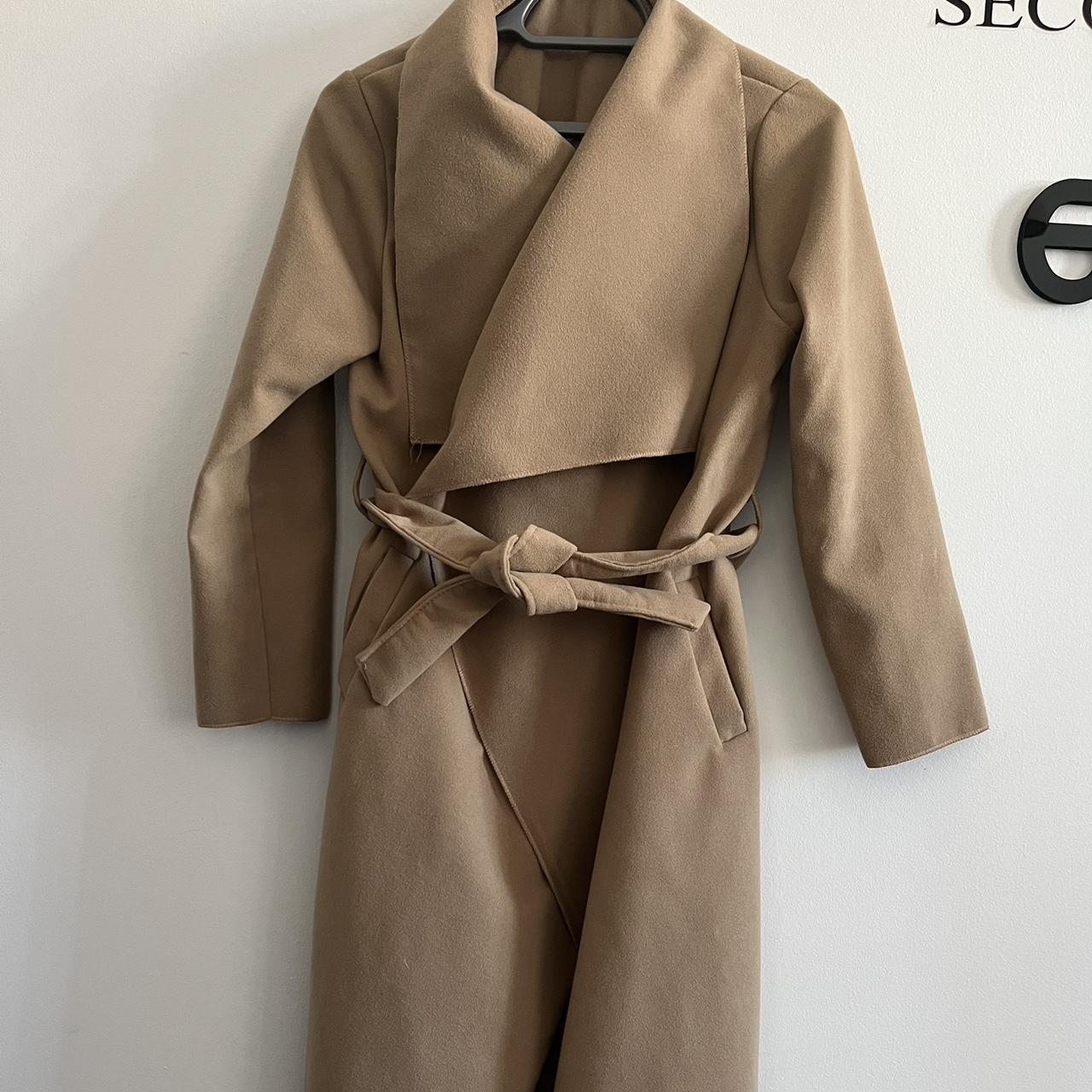 Brown long boo-hoo jacket. Size 10 Worn once or twice - Depop