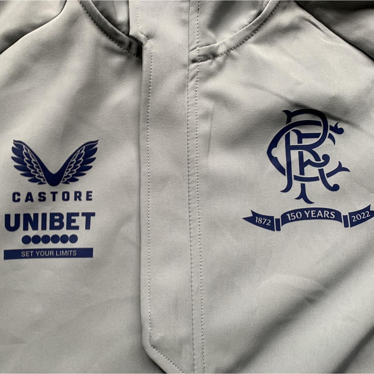 NEW Rangers FC Glasgow Castore Gray Prematch Zip... - Depop