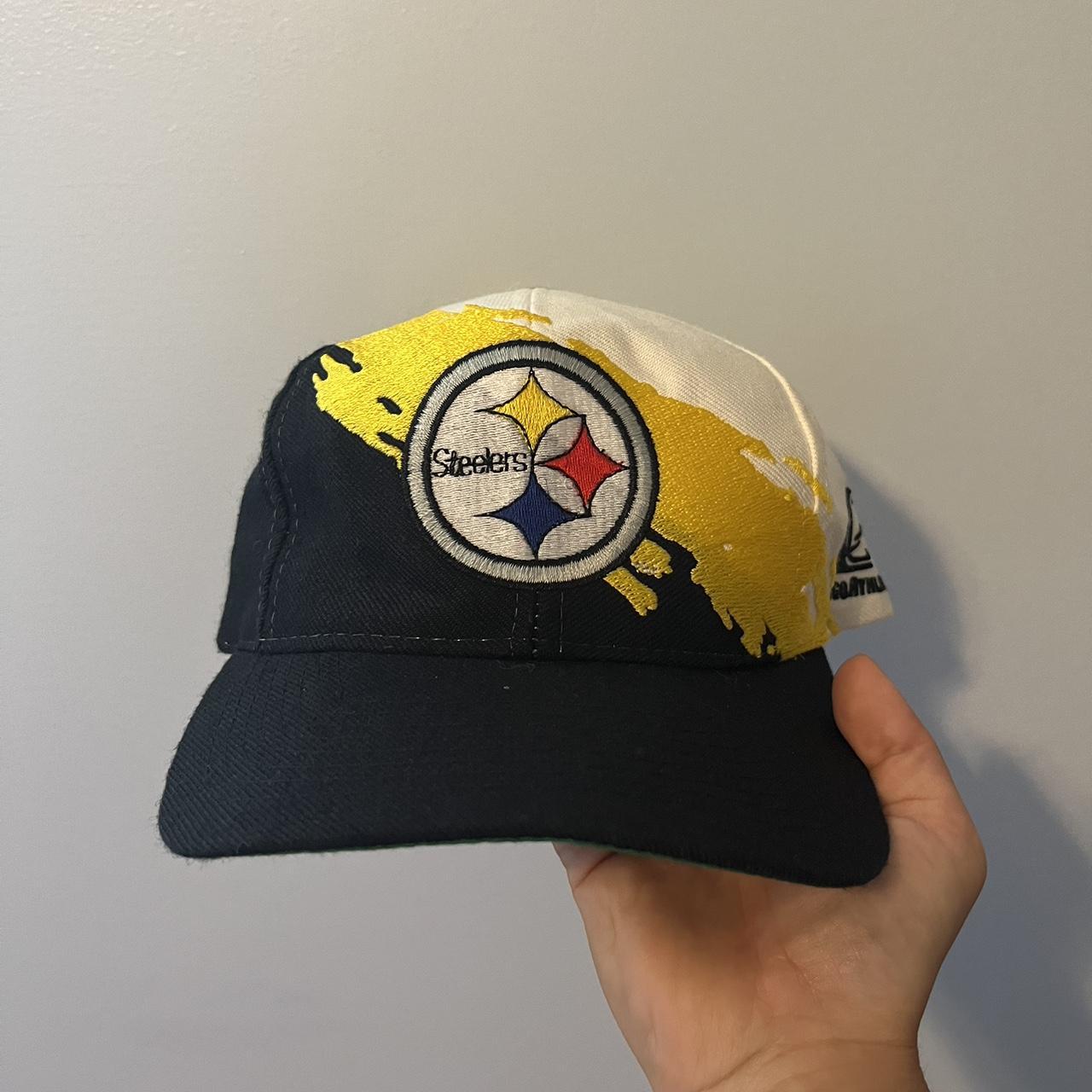 VINTAGE Pittsburgh Steelers Splash Detail SnapBack... - Depop