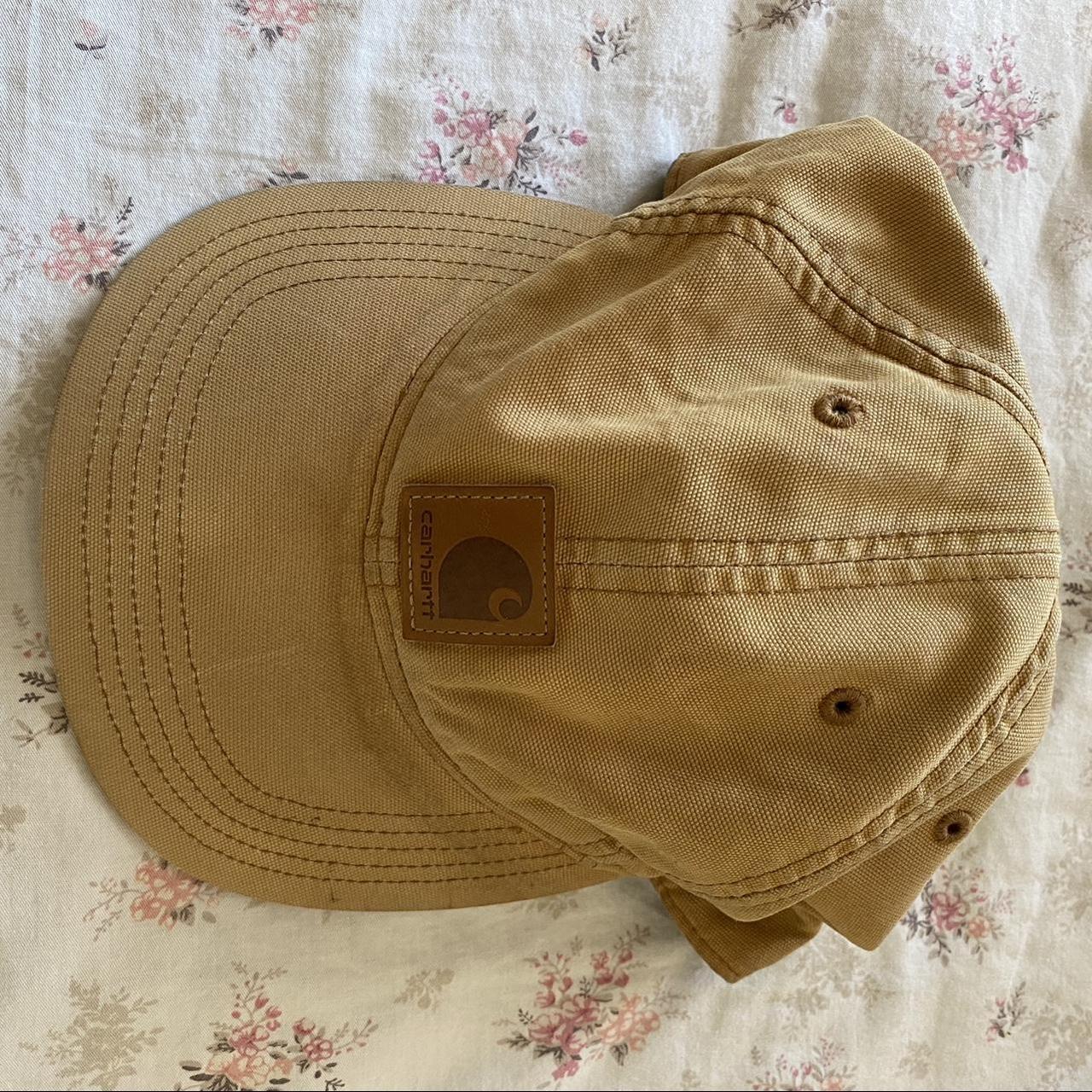 brown khaki colored carhart baseball cap adjustable... - Depop