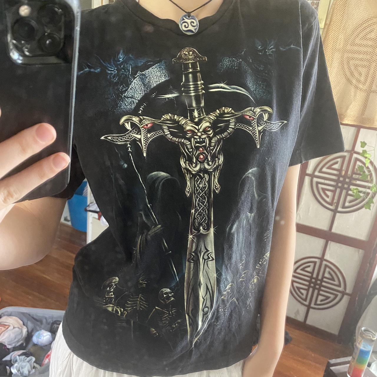 grunge y2k older brother core t-shirt very cool... - Depop