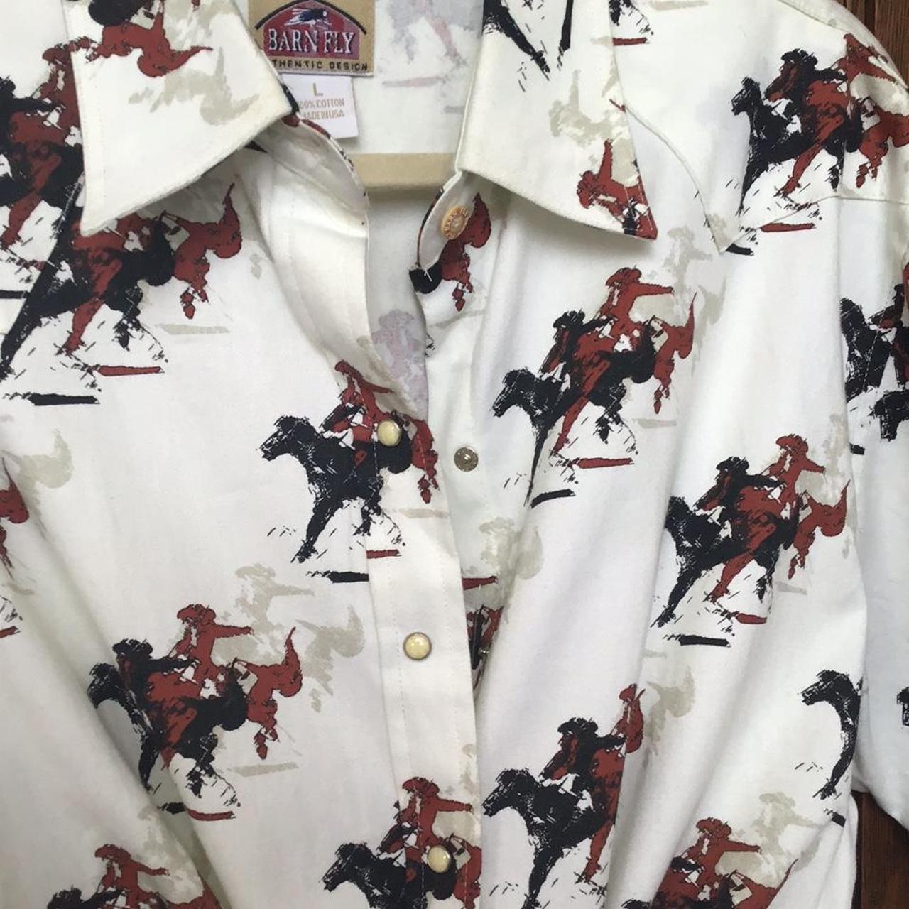 Western new button up cowboy horse Long sleeve!!... - Depop