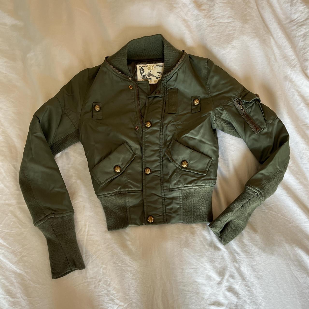 beautiful vintage japanese brand SLY green/olive... | Depop