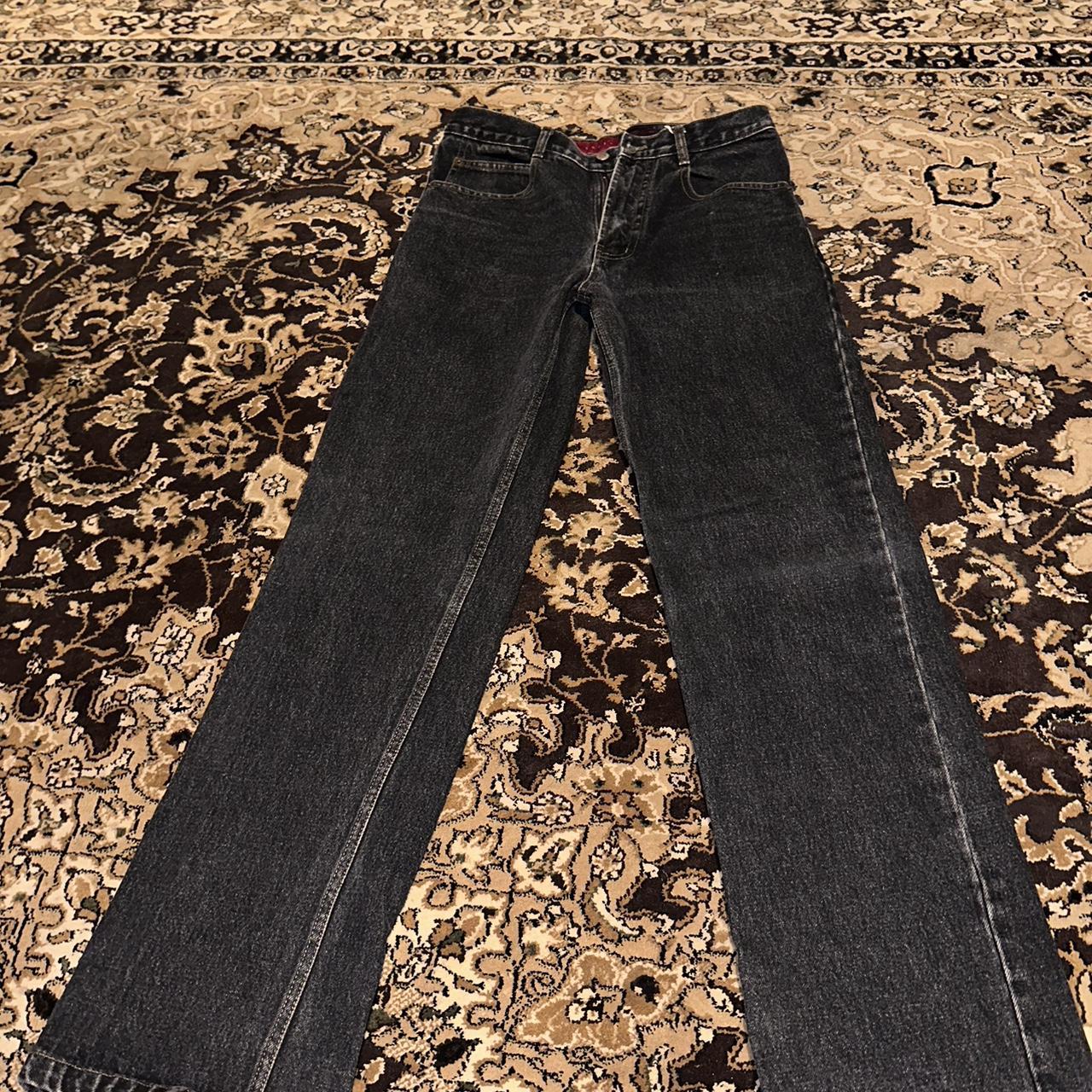 Levis 505 Regular Straight Black Jeans Waist:... - Depop