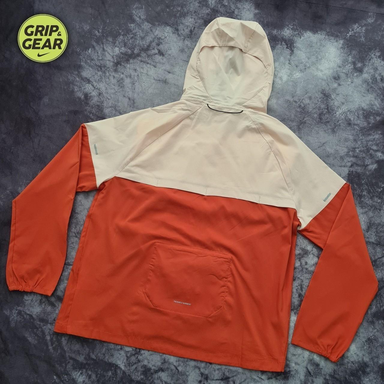 Nike UPF Windbreaker in Rust Orange, Off White &... - Depop