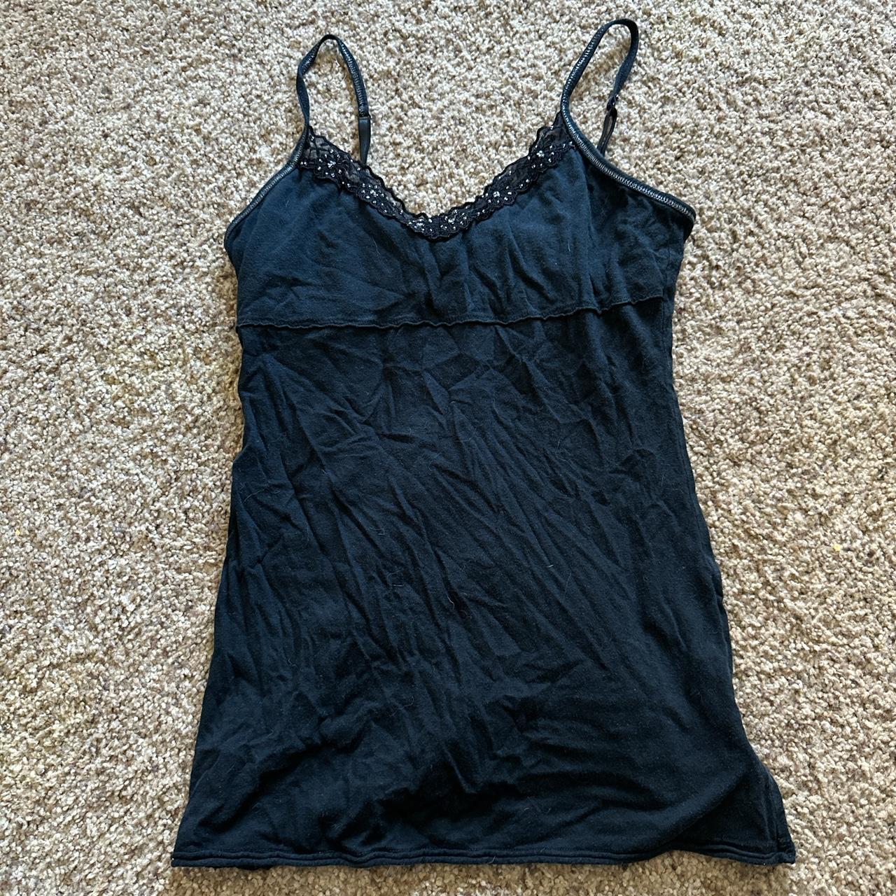 Black cami Size medium #cami - Depop