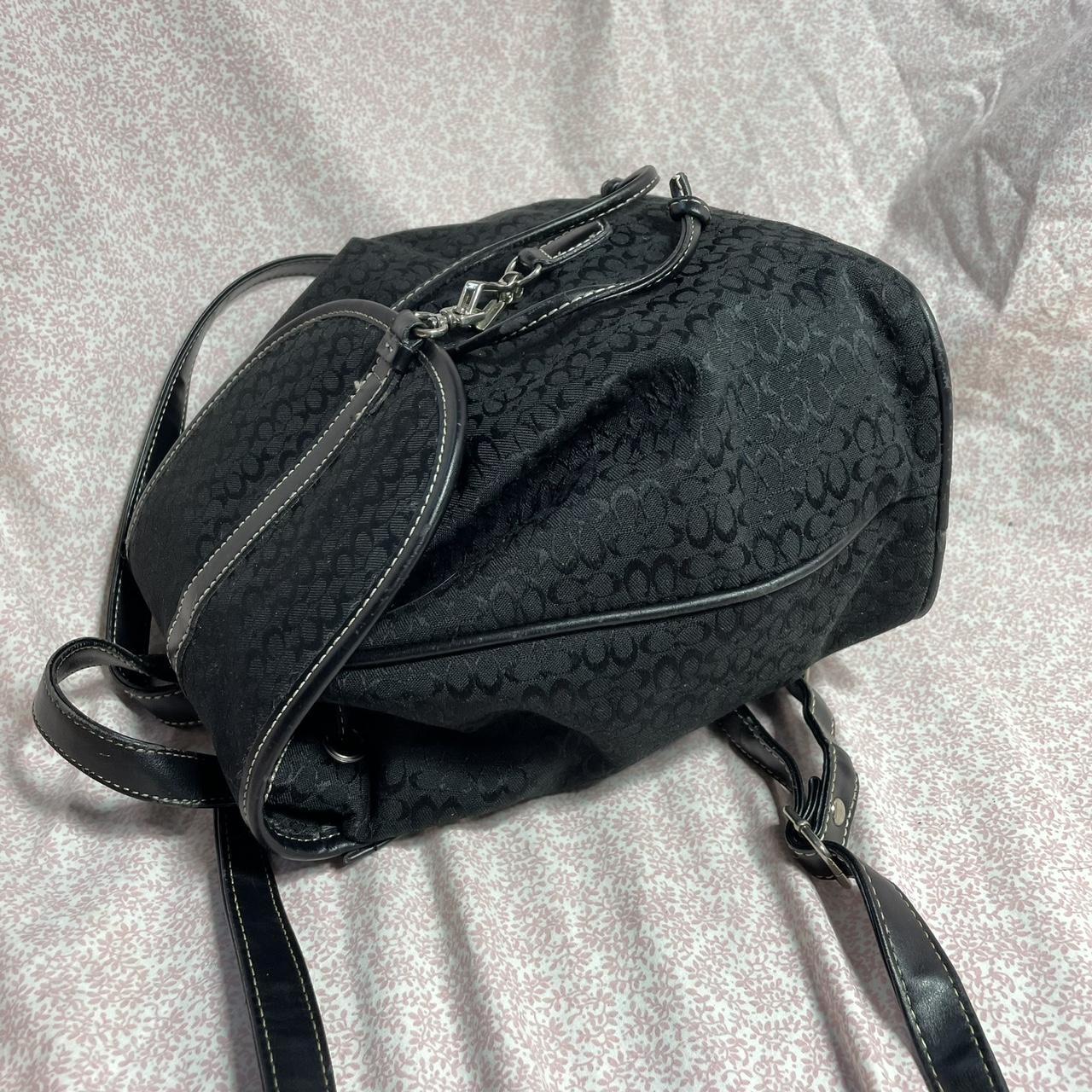 vintage y2k black CC logo knapsack backpack - good... - Depop