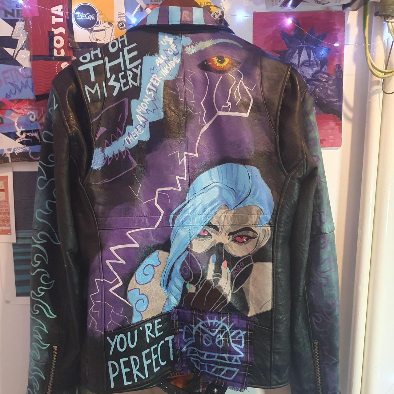 Handpainted original design Punk jinx arcane real... - Depop
