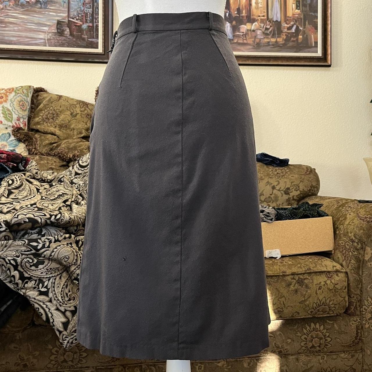Amazing Grey Assymetrical Midi Skirt Beautiful Depop