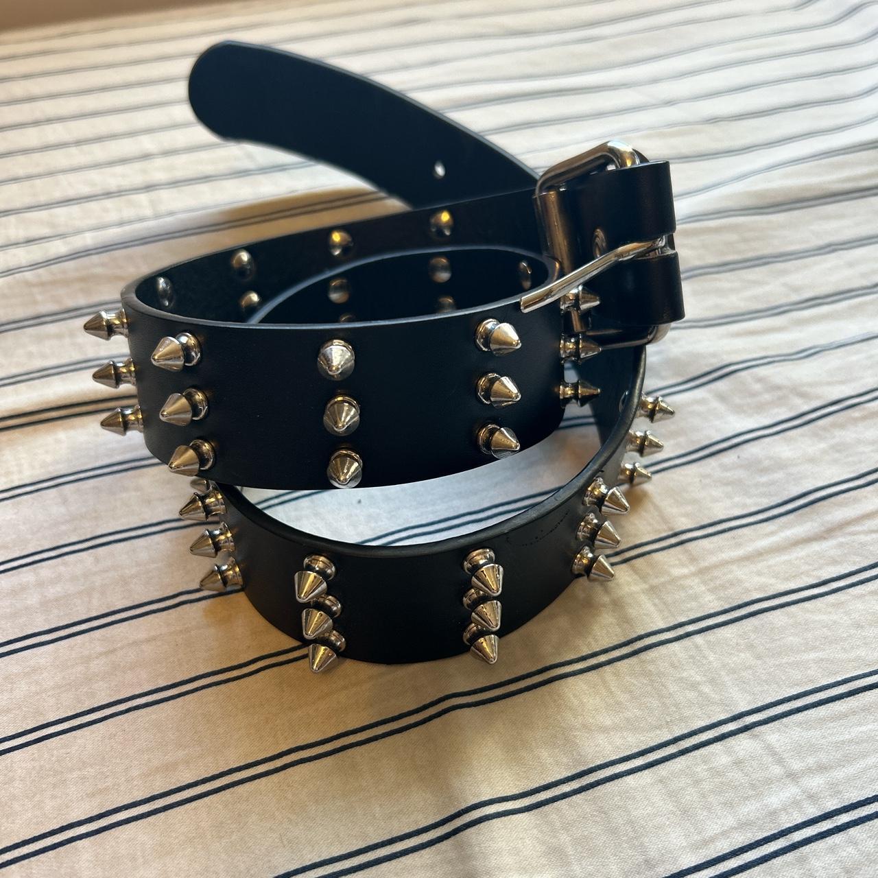 Punk spiked belt sized medium - Depop