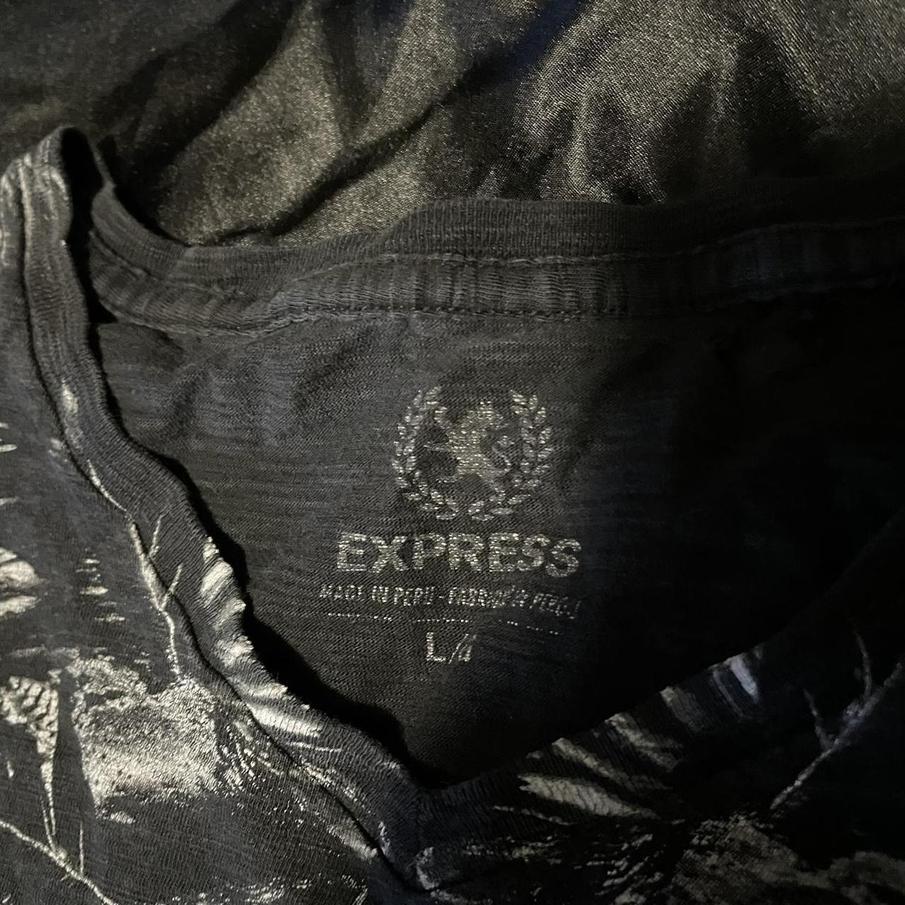 y2k express men crow v-neck top size large hole as... - Depop