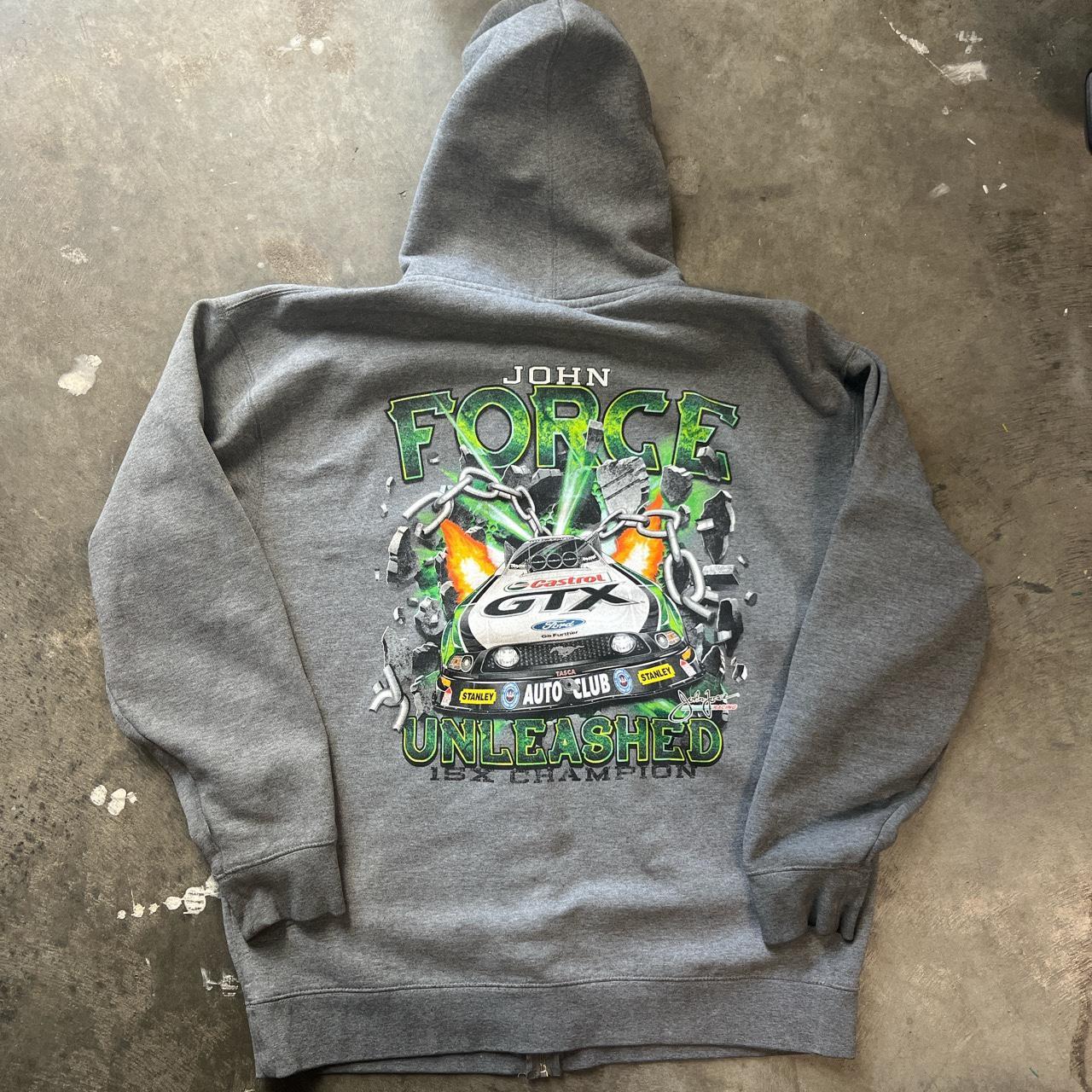 John Force Nascar Hoodie 🏎️ Love the back graphic !... - Depop