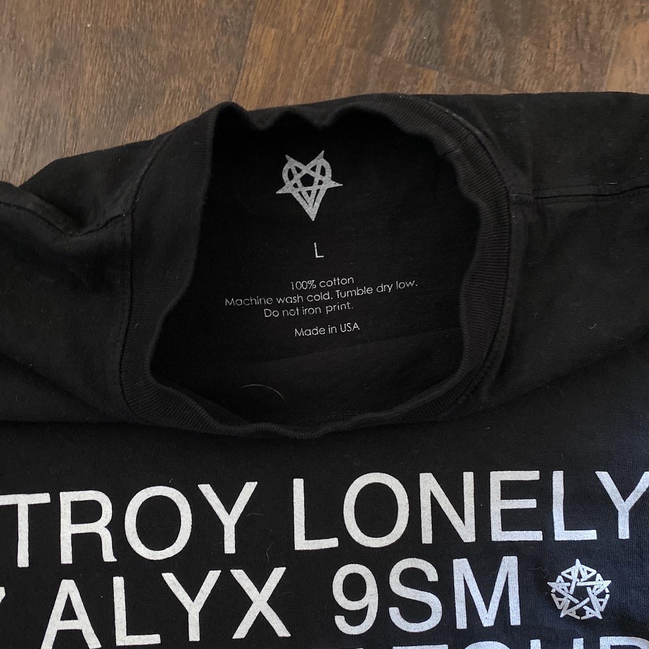 Destroy Lonely x 1017 ALYX 9SM concert merch long... - Depop