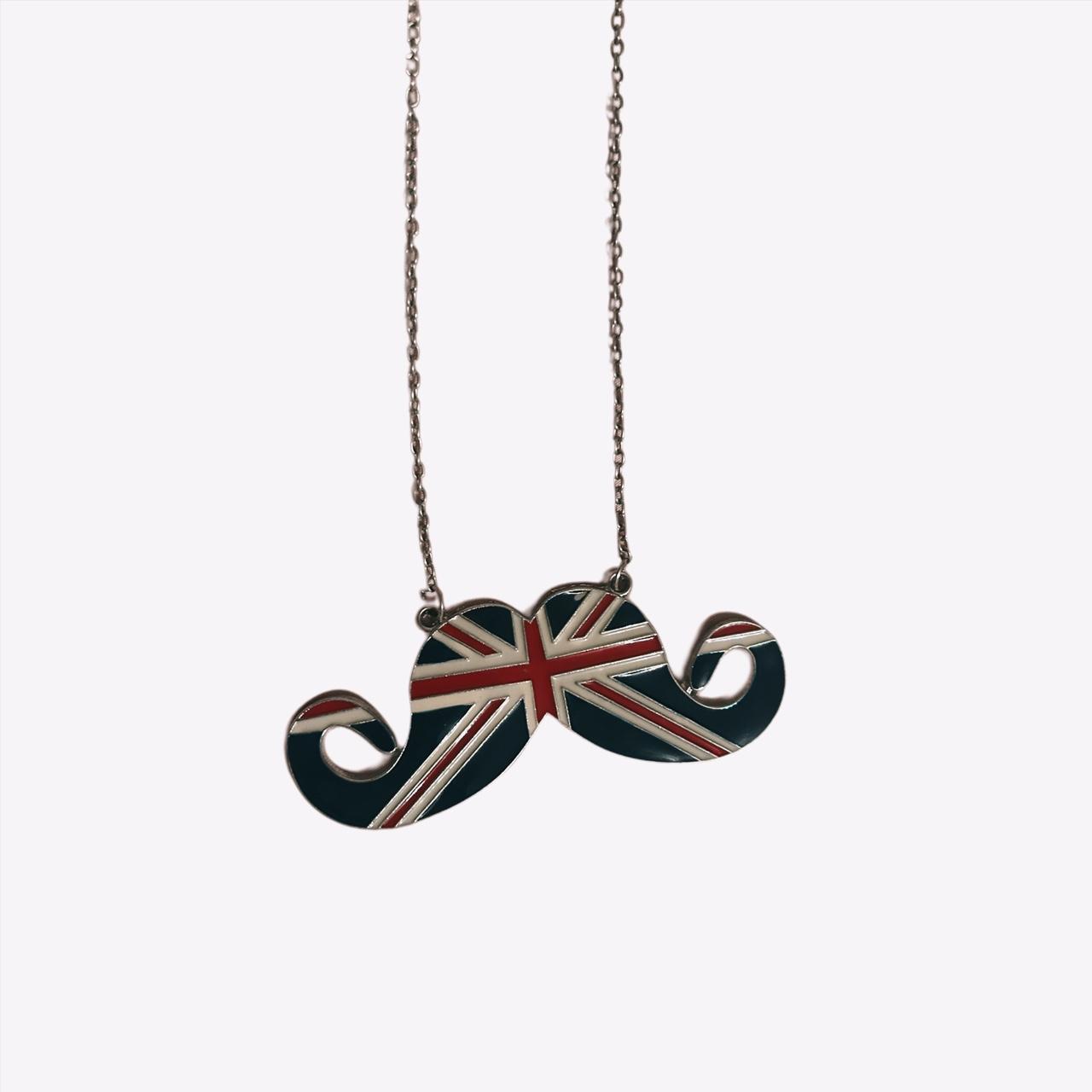 Union Jack mustache necklace #goth #punk #scenekid... - Depop