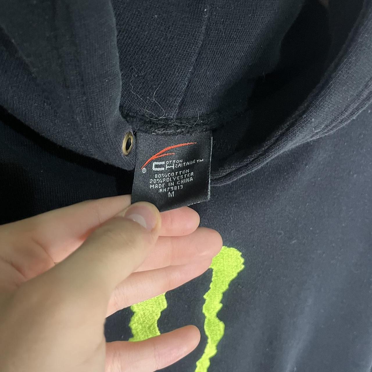 Vintage Y2K Monster Energy Fox Racing Hoodie... - Depop